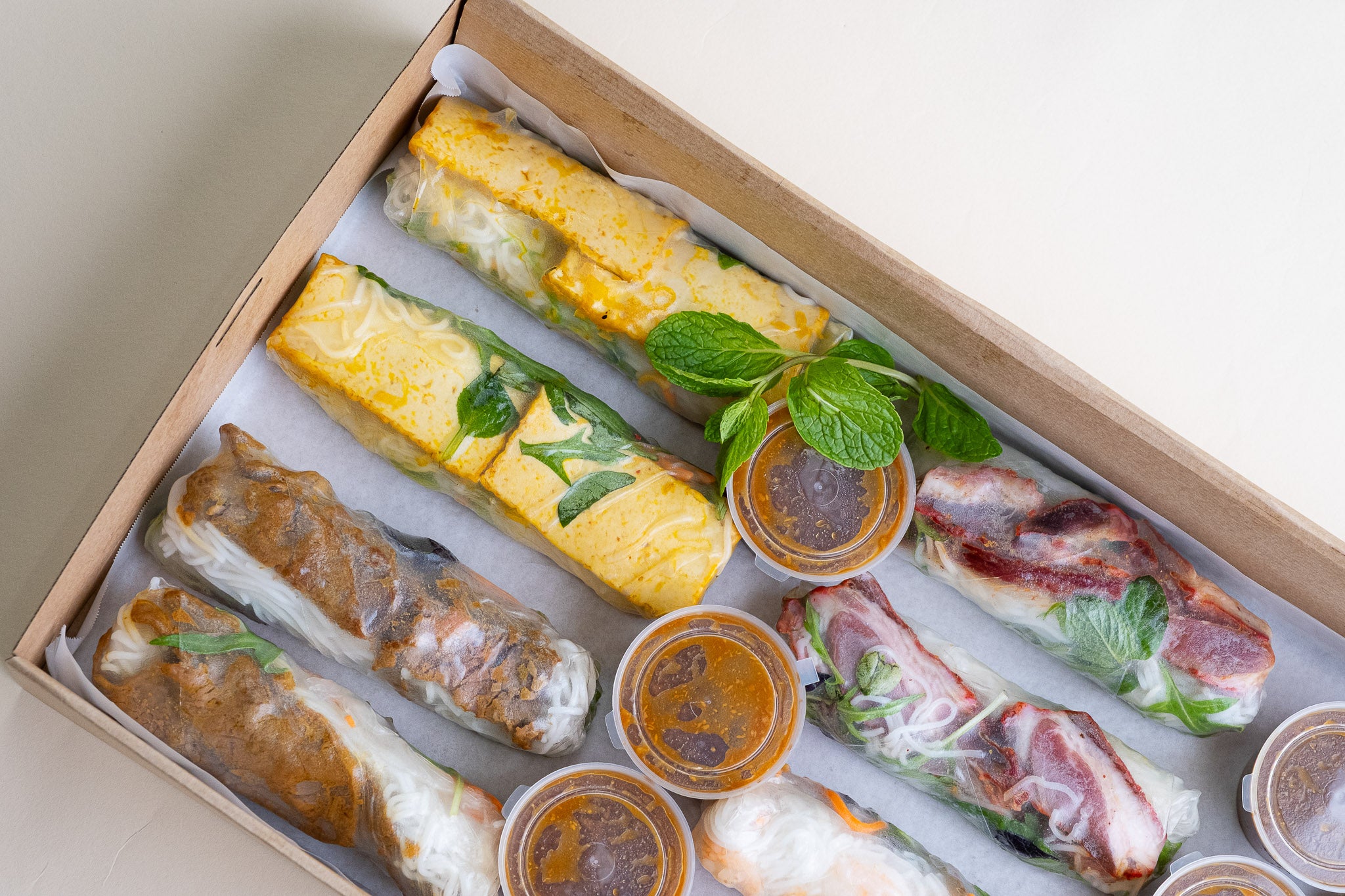 Lemongrass Beef Rice Paper Rolls | Rollin' Pho